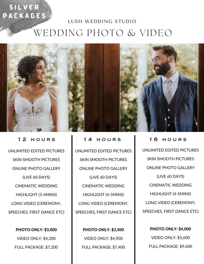Wedding Photography Videography Packages